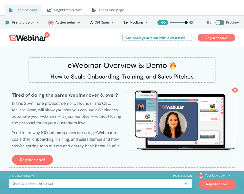 eWebinar Registration Features | Landing Pages, Widgets and More